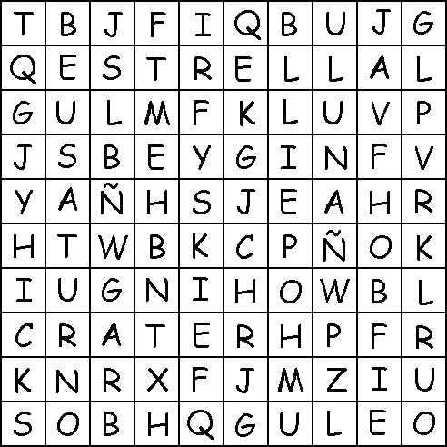 Sopas de Letras - Universo